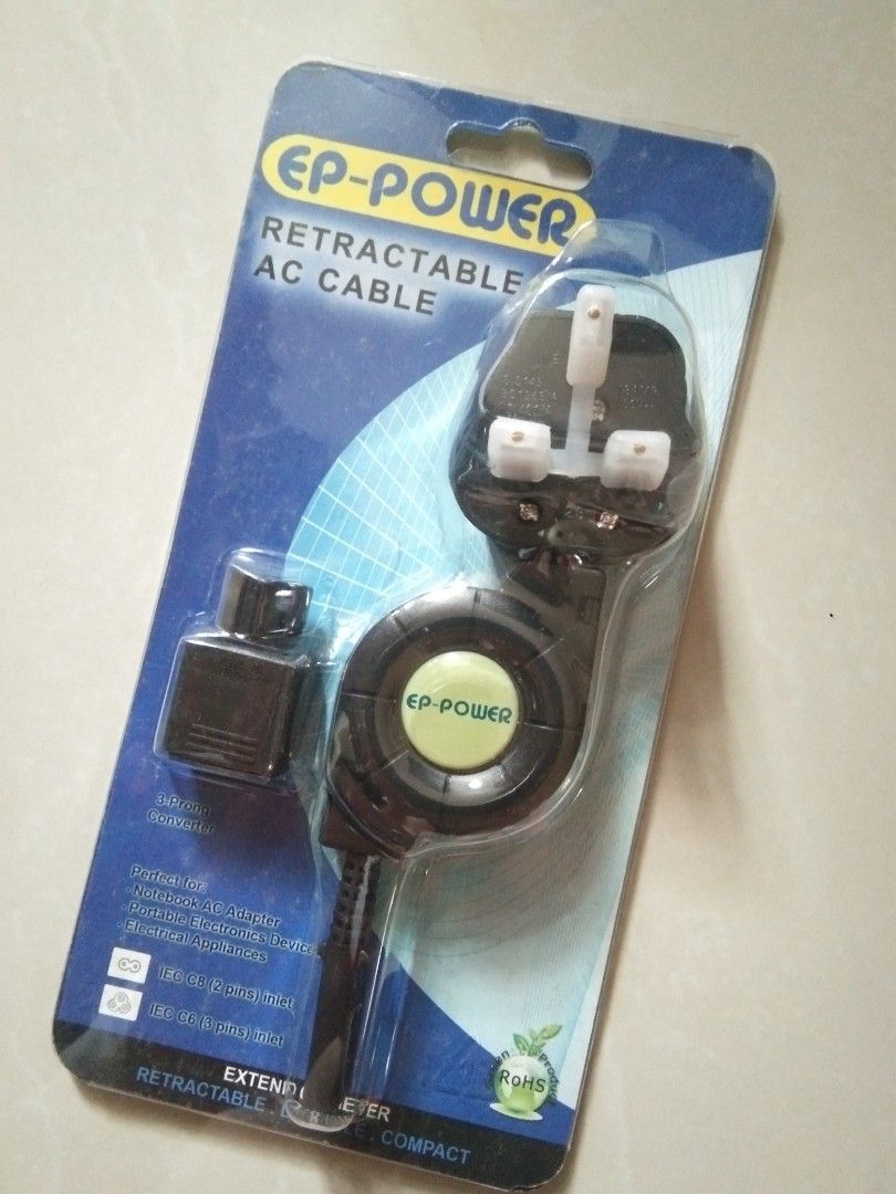 Ep-power retractable AC Cable, TV & Home Appliances, Electrical ...