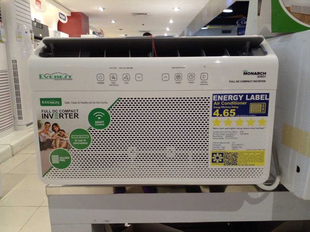 Everest Full DC Inverter Window Type Aircon 1hp 1.5hp 2hp 2.5hp, TV ...