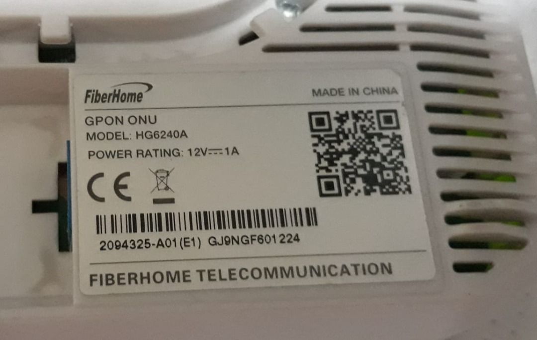 FiberHome GPON Optical Network Unit (ONU) HG6240A Modem, Computers ...