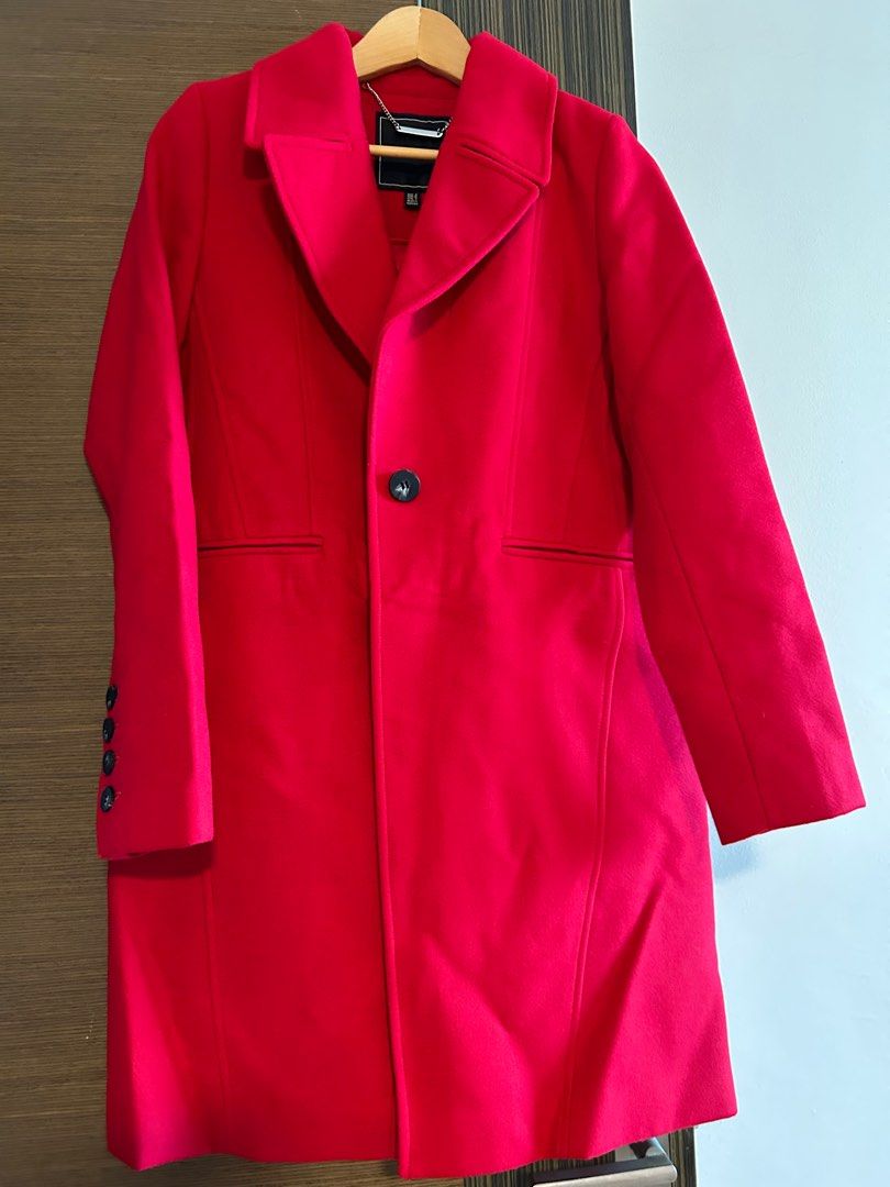 Forever New Red Coat, Women's Fashion, Coats, Jackets and Outerwear on ...