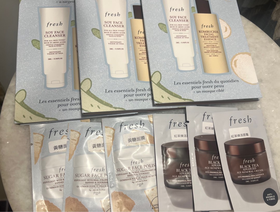 (包郵)Fresh sample 紅茶 / 黃糖 / 大豆, 美容＆化妝品, 健康及美容 - 皮膚護理, 面部 - 面部護理 - Carousell