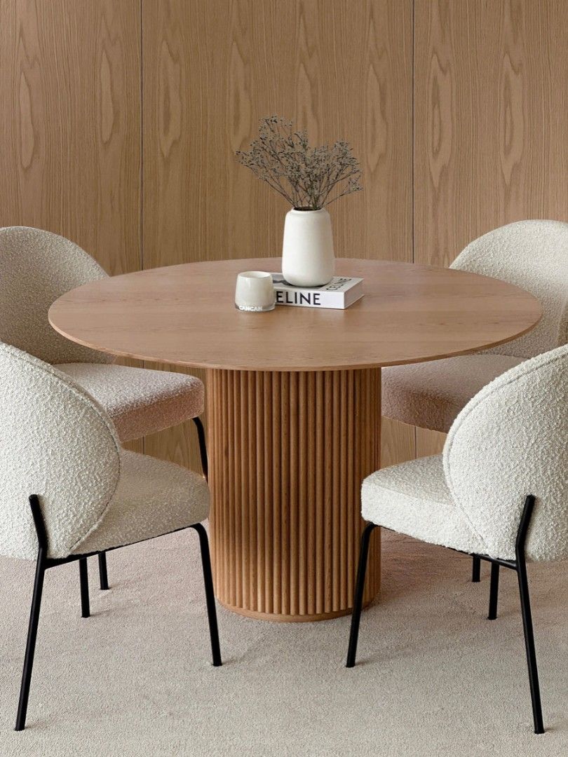 Gemma Round Dining Table 1m Diameter, Furniture & Home Living ...