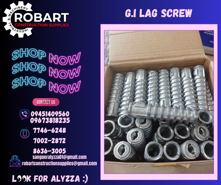 G.I LAG SCREW, Commercial & Industrial, Construction Tools & Equipment ...