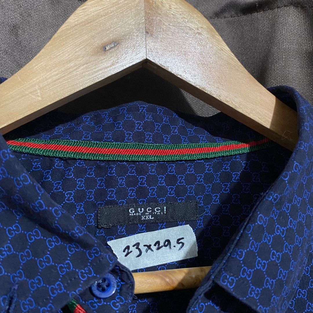 Gucci button down, Men's Fashion, Tops & Sets, Formal Shirts on Carousell