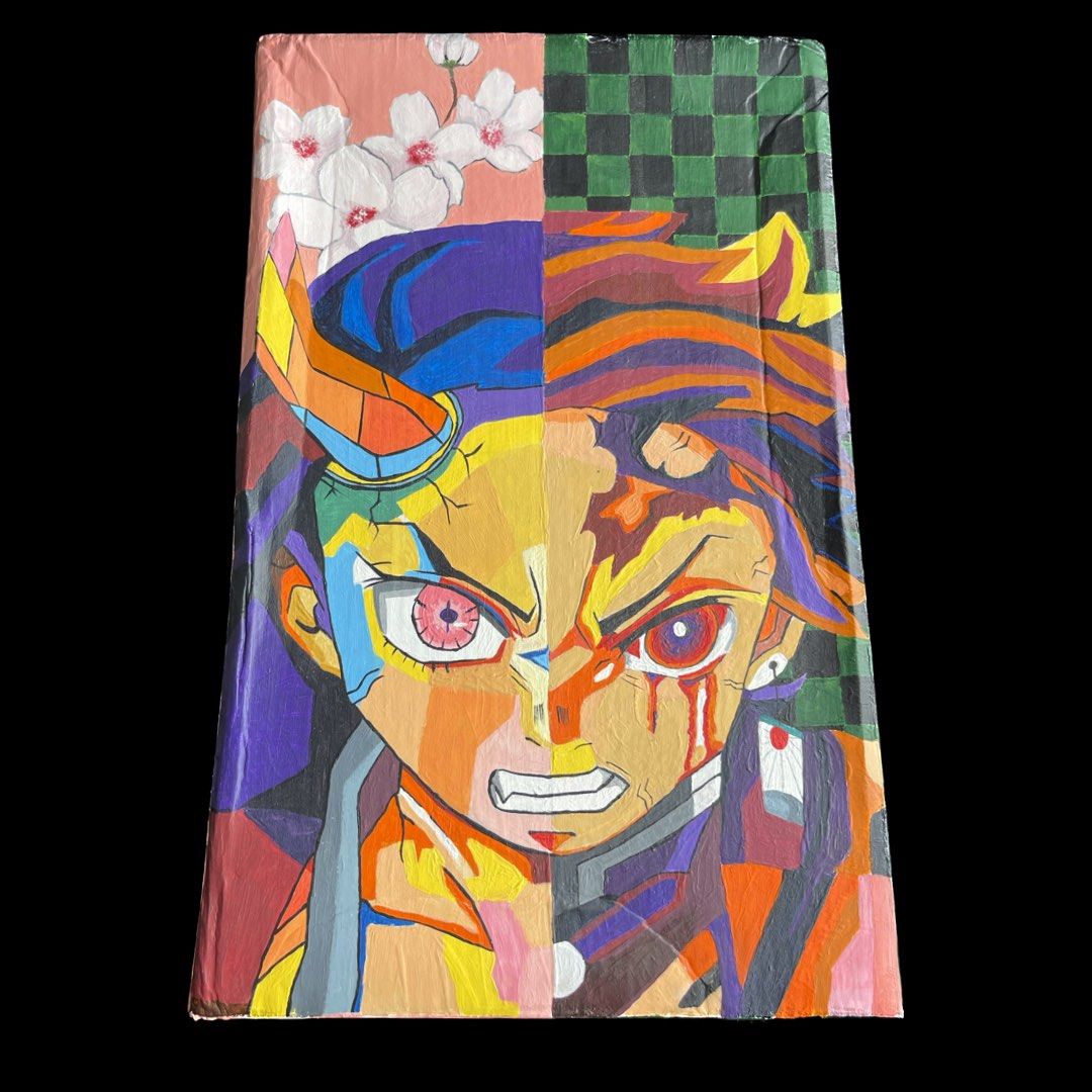 Hand Painted Demon Slayer Sneakers, Hobbies & Toys, Stationery & Craft ...