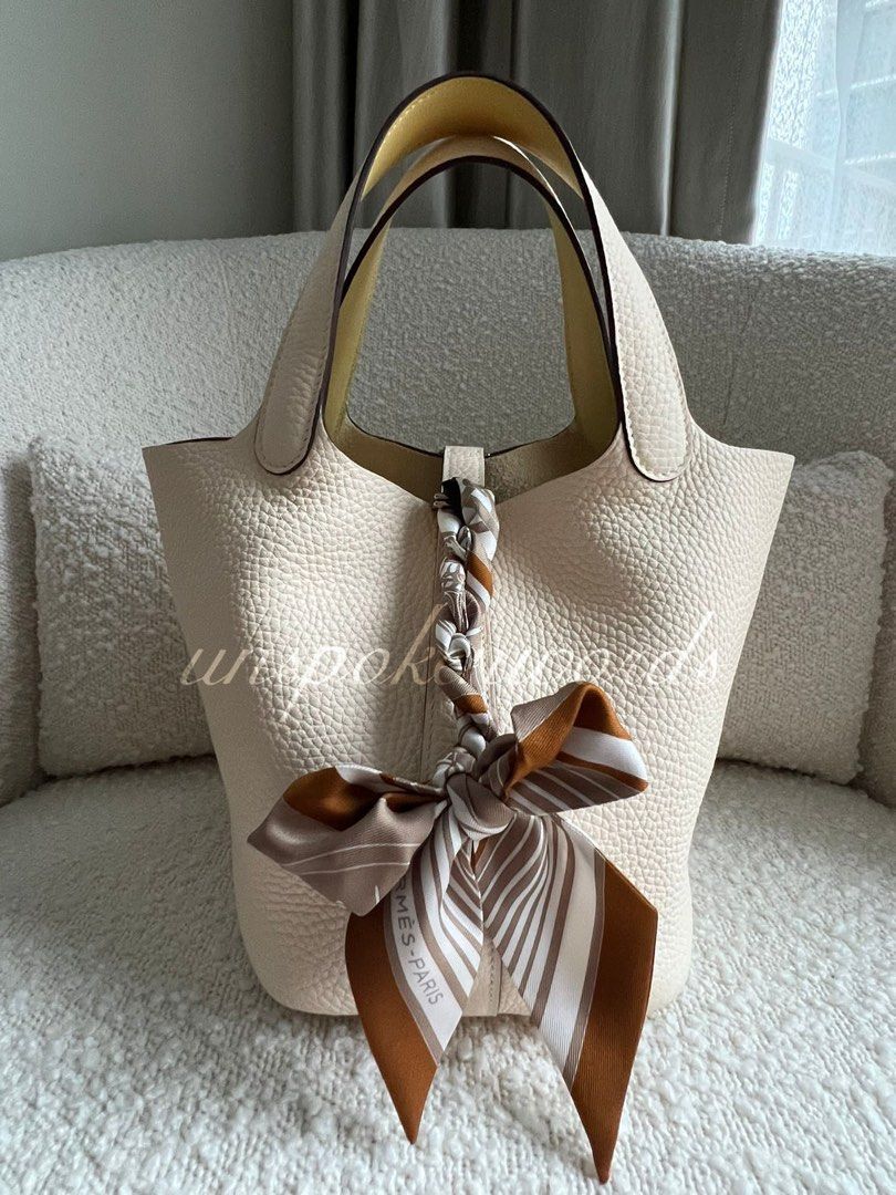 Hermes Picotin 18 Nata Jaune Poussin, Luxury, Bags & Wallets on Carousell