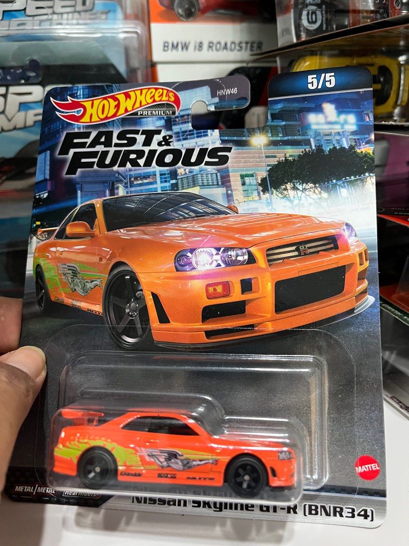 Hot Wheels - Fast & Furious Nissan R34 (Orange), Hobbies & Toys, Toys ...