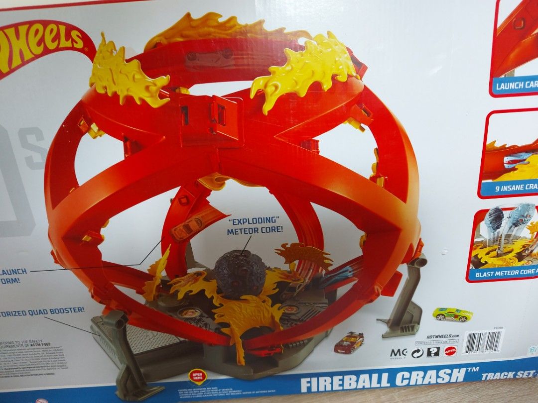 Hot Wheels Fireball Crash Playset, 興趣及遊戲, 玩具 & 遊戲類 - Carousell
