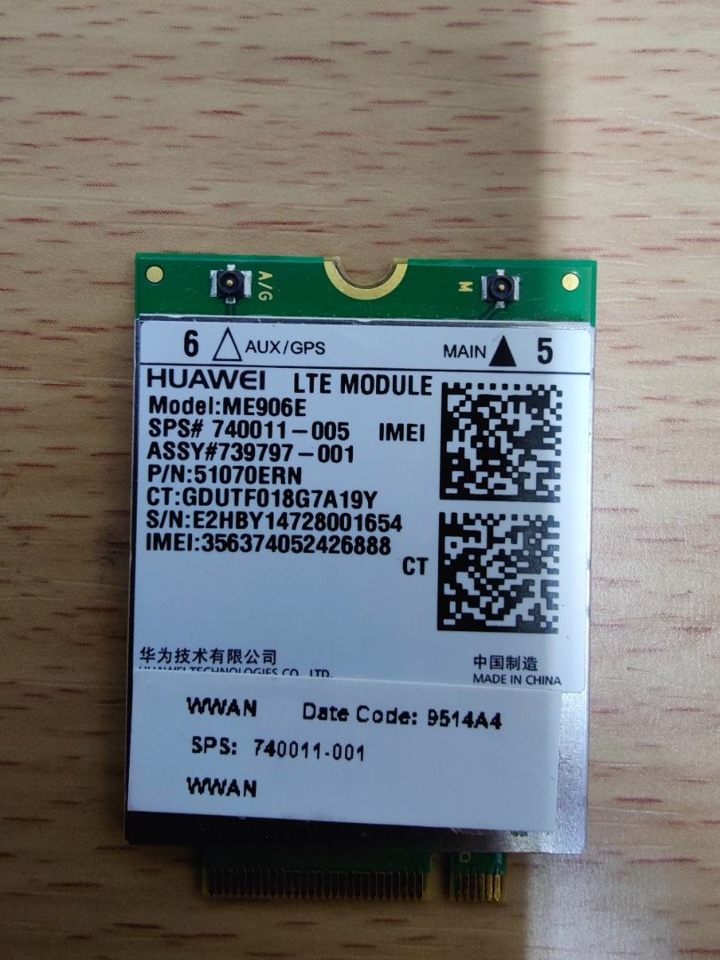 Huawei ME906E 4G LTE NGFF M.2 Wireless Module, 電腦＆科技, 電腦周邊及配件, Wifi及上網 ...
