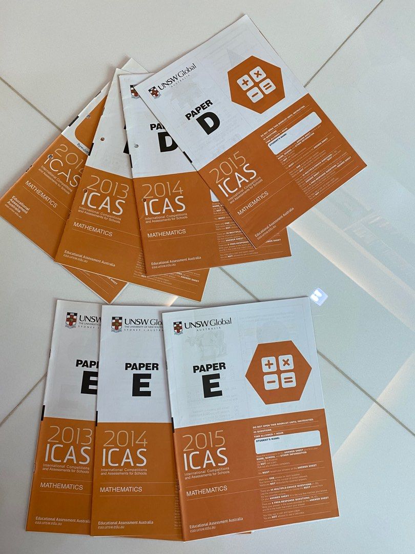 ICAS UNSW Maths, Hobbies & Toys, Books & Magazines, Assessment Books on ...