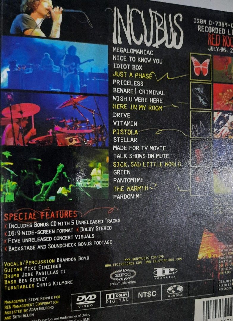 Incubus Alive at Red Rocks, Hobbies & Toys, Music & Media, CDs & DVDs ...