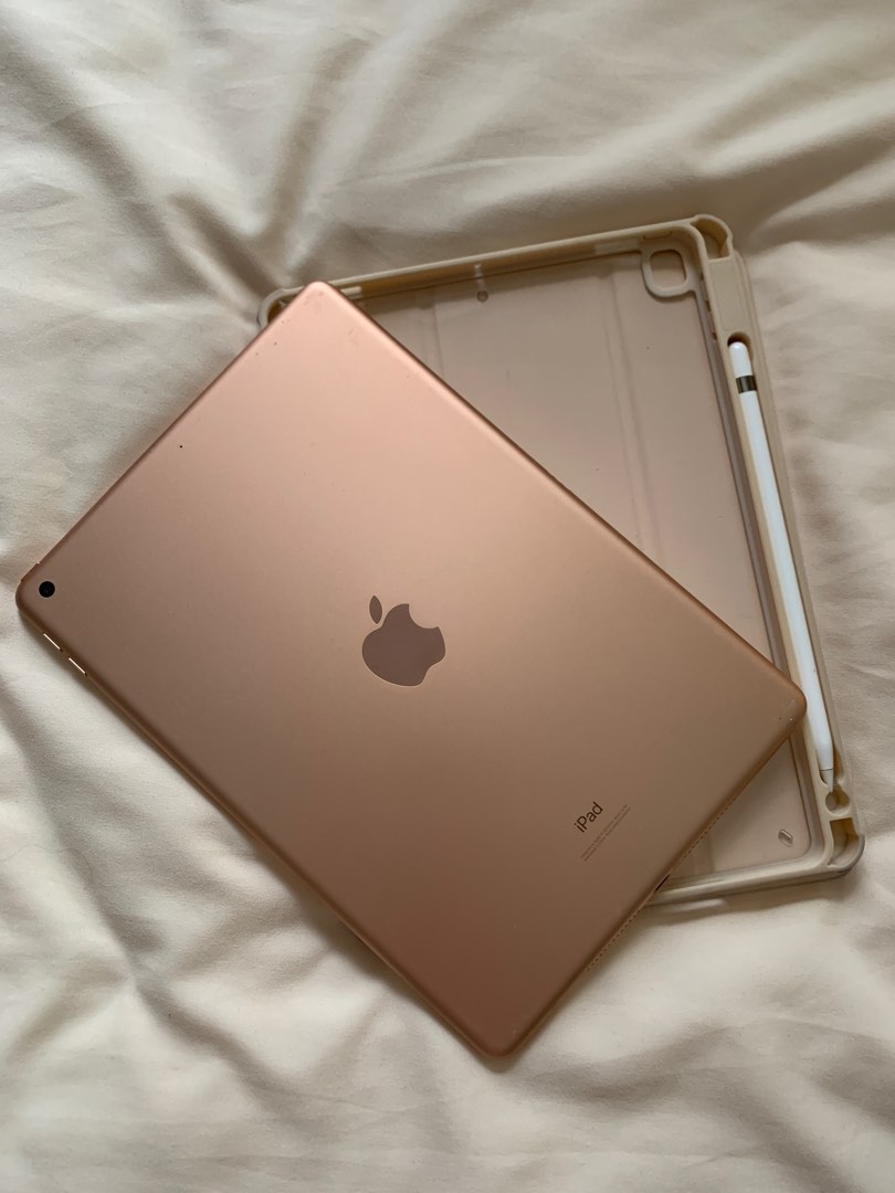 Ipad 7th gen rosegold 128gb + apple pencil 1, Mobile Phones & Gadgets ...