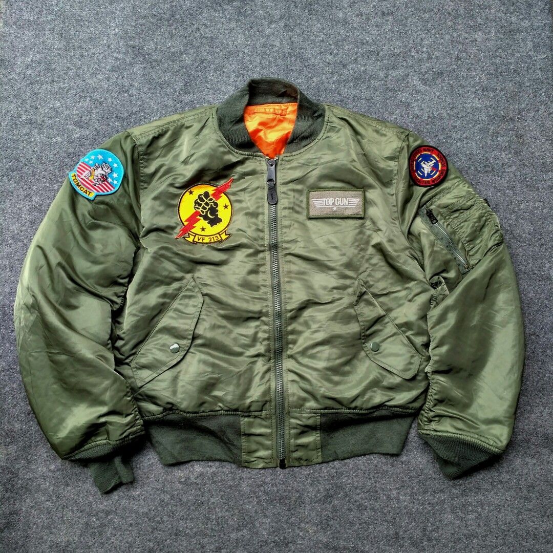 Jaket Bomber Alpha Industries Top Gun, Fesyen Pria, Pakaian , Baju ...