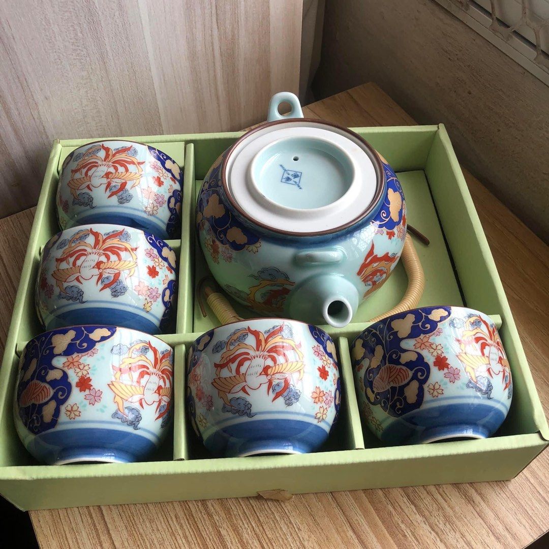 Japanese Imari Tea Set With Phoenix Motif., Furniture & Home Living ...