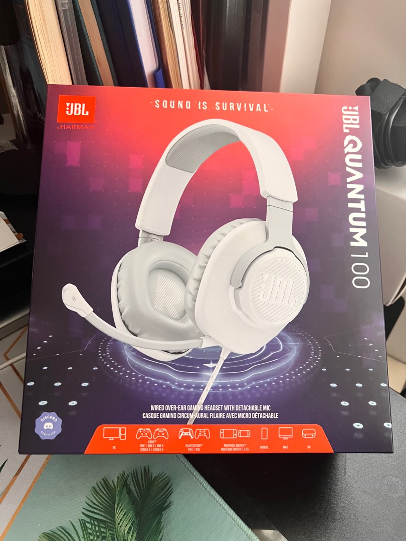 JBL QUANTUM 100 White, Audio, Headphones & Headsets on Carousell