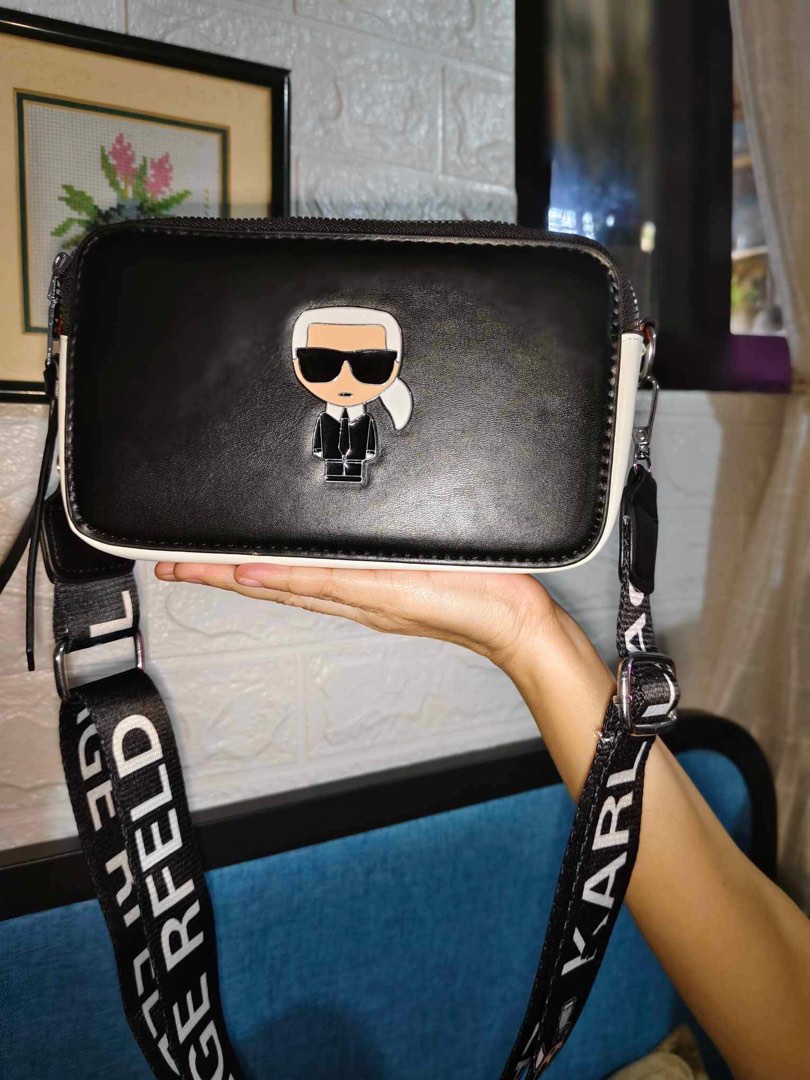 Karl Lagerfeld camera bag with matal logo, Women's Fashion, Bags ...