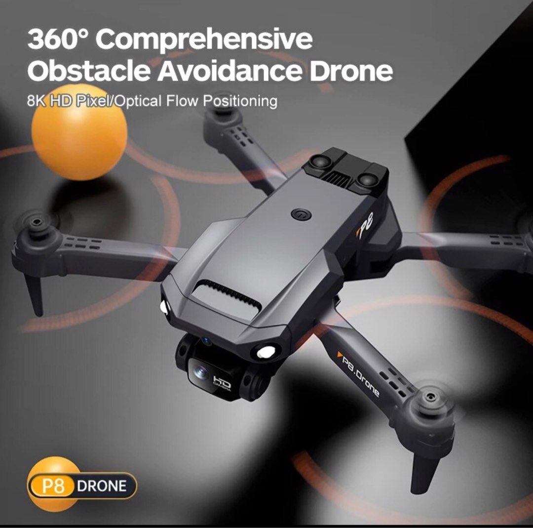 KBDFA P8 Pro Mini Drones 5G WIFI RC 4K Drone Camera HD 360 Intelligent ...