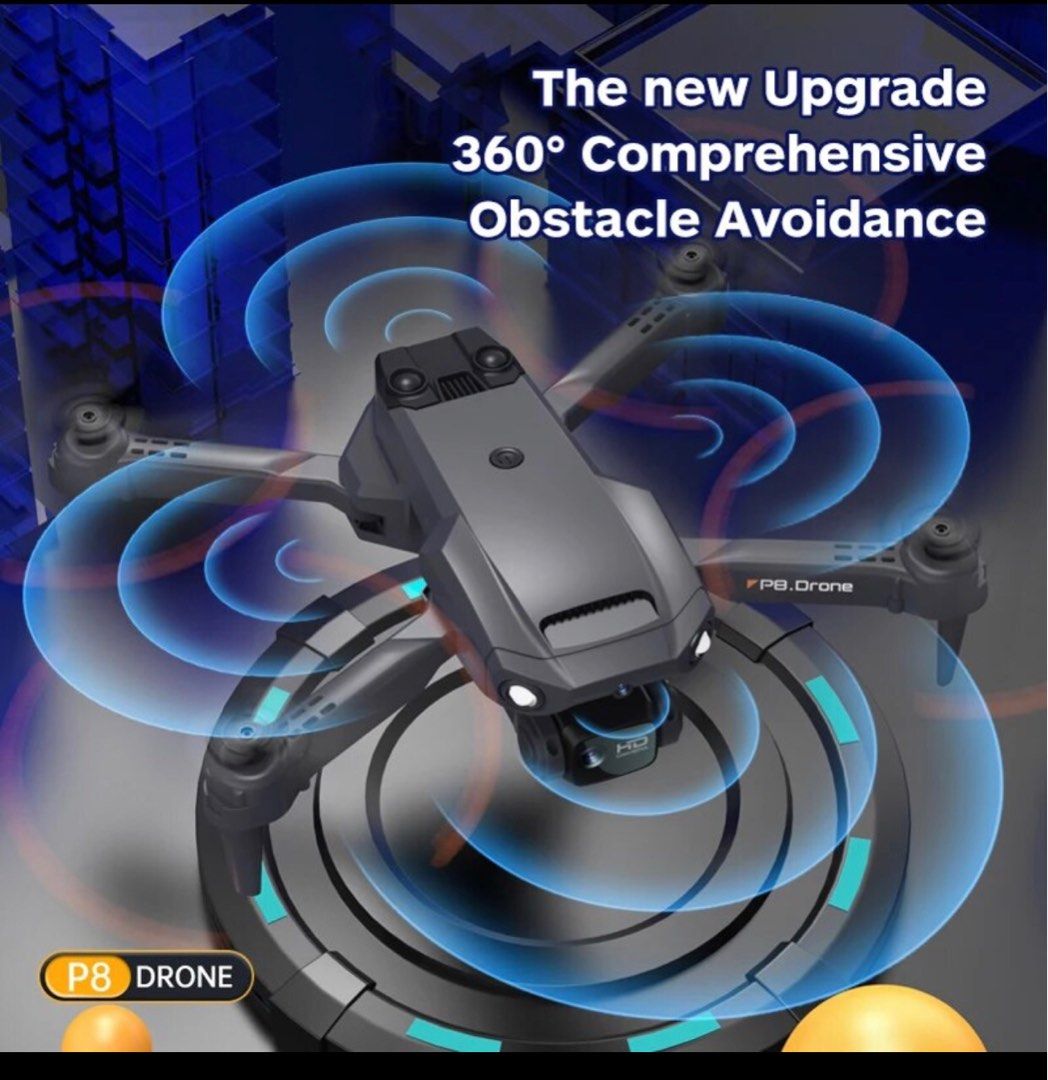 KBDFA P8 Pro Mini Drones 5G WIFI RC 4K Drone Camera HD 360 Intelligent ...