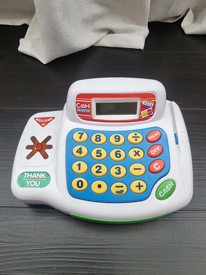 Kids toy cashier for toddlers with working till and buttons, Babies ...