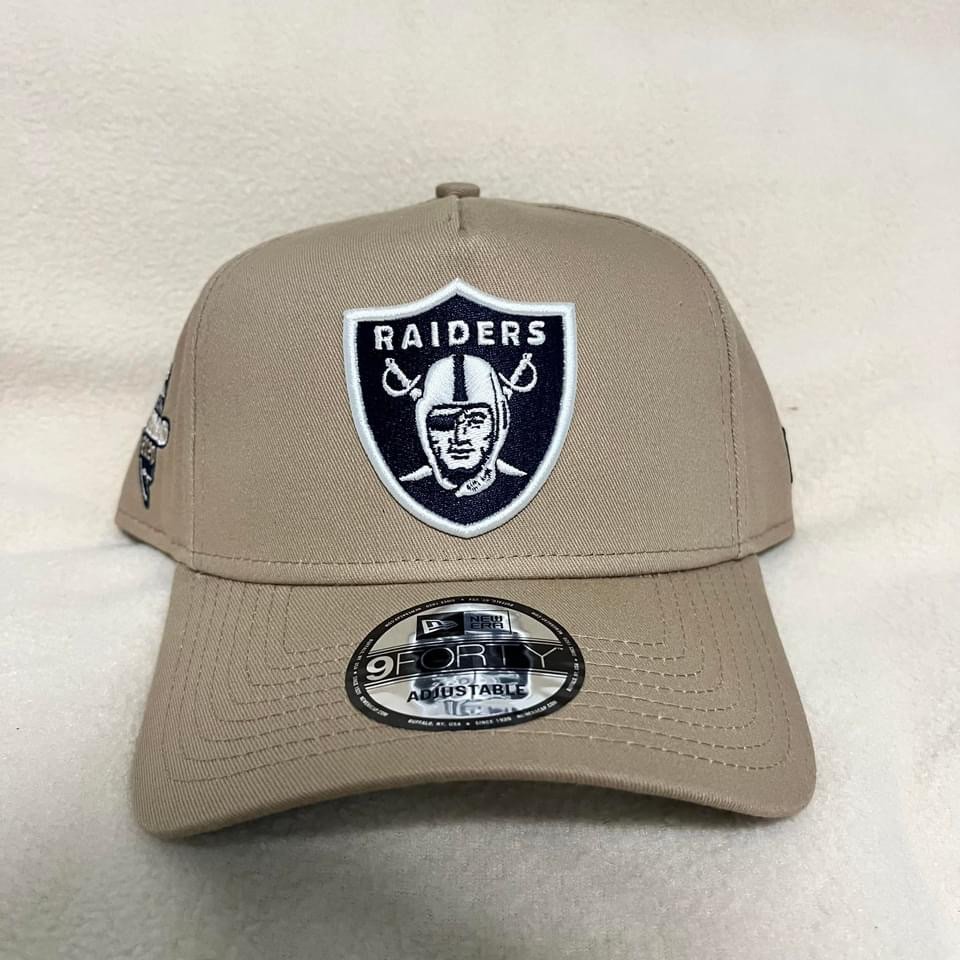 Las Vegas Raiders Ocean Camel 9Forty A-Frame Snapback, Men's Fashion ...