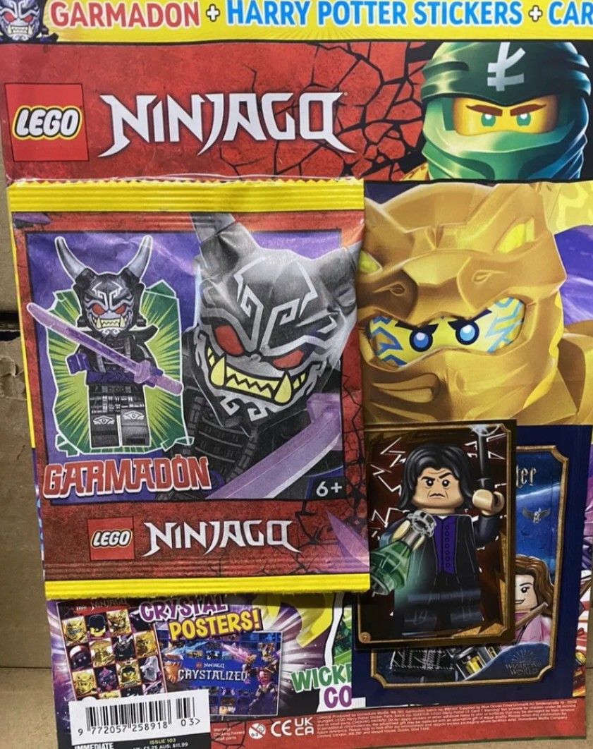Lego Ninjago magazine #103 + Garmadon MiniFigure Toy, 興趣及遊戲, 書本 & 文具 ...