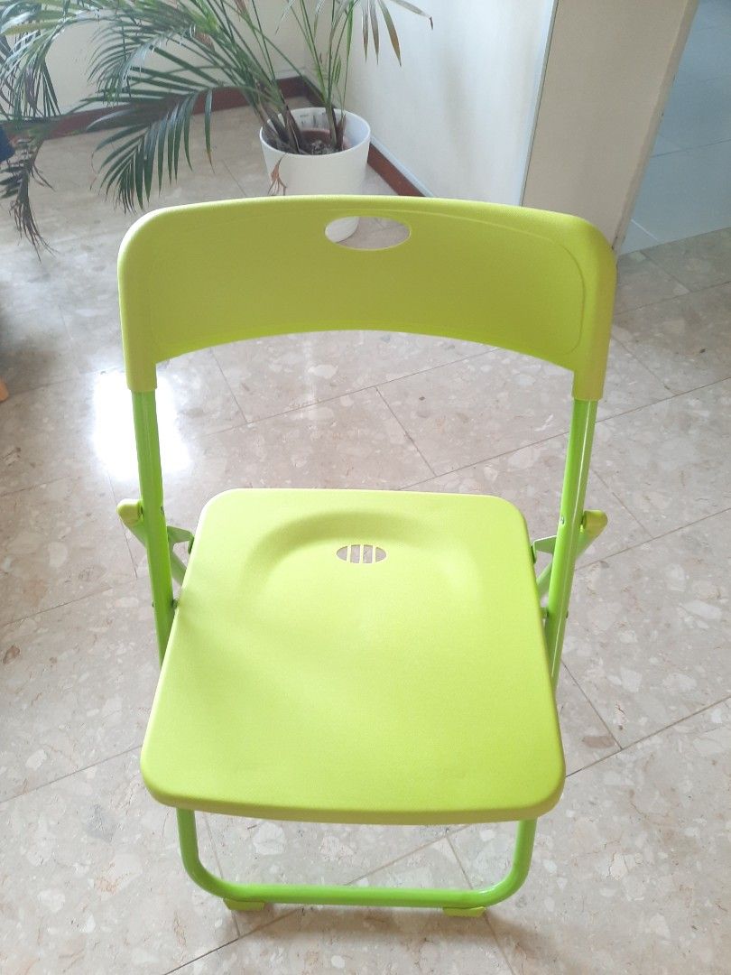 Lime Green Folding chair, Furniture & Home Living, Furniture, Chairs on ...
