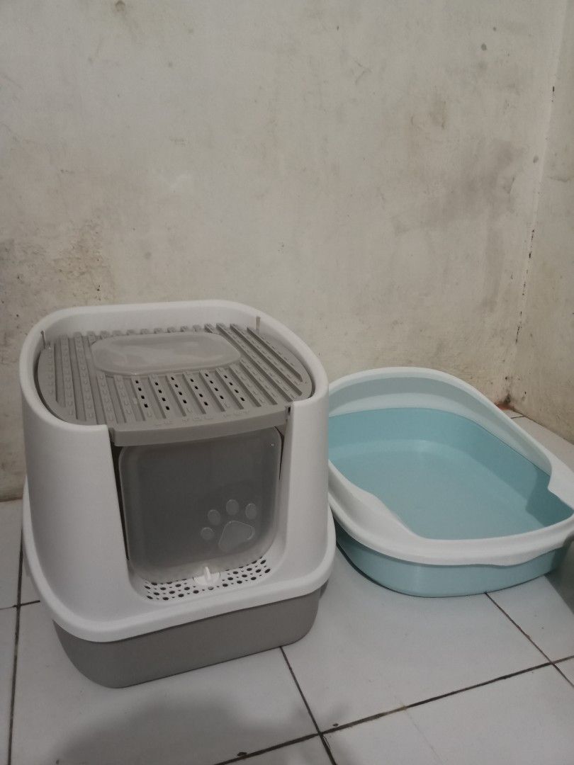 Litterbox kucing tempat pup kucing rumah kucing box pasir kucing ...