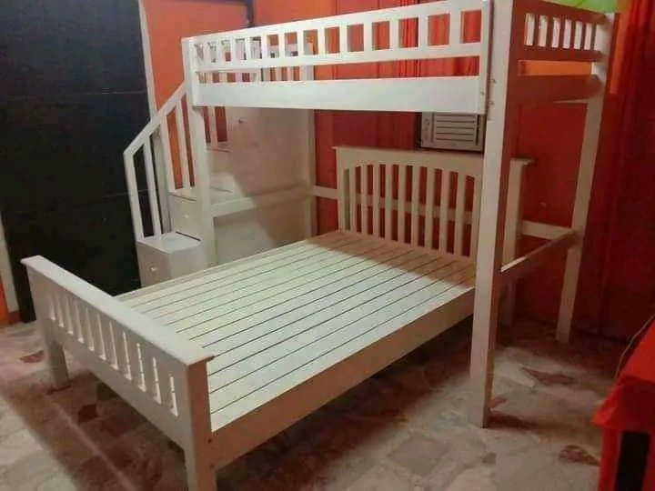 Loft with step drawer and Double size bed, Furniture & Home Living ...