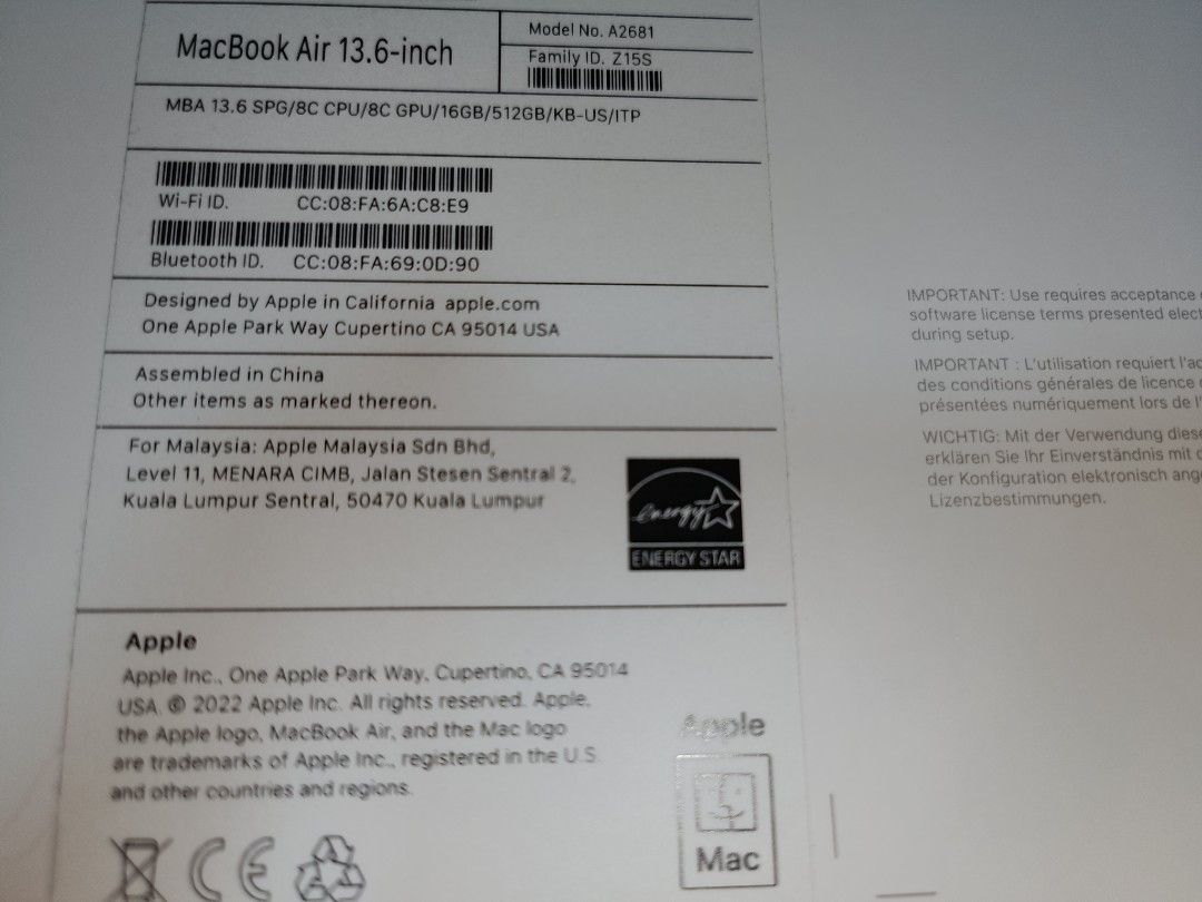 MacBook Air Box Only, Computers & Tech, Laptops & Notebooks on Carousell