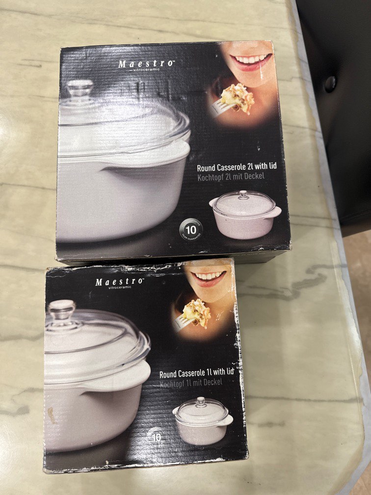 Maestro vitrocetamic round casserole, Furniture & Home Living ...