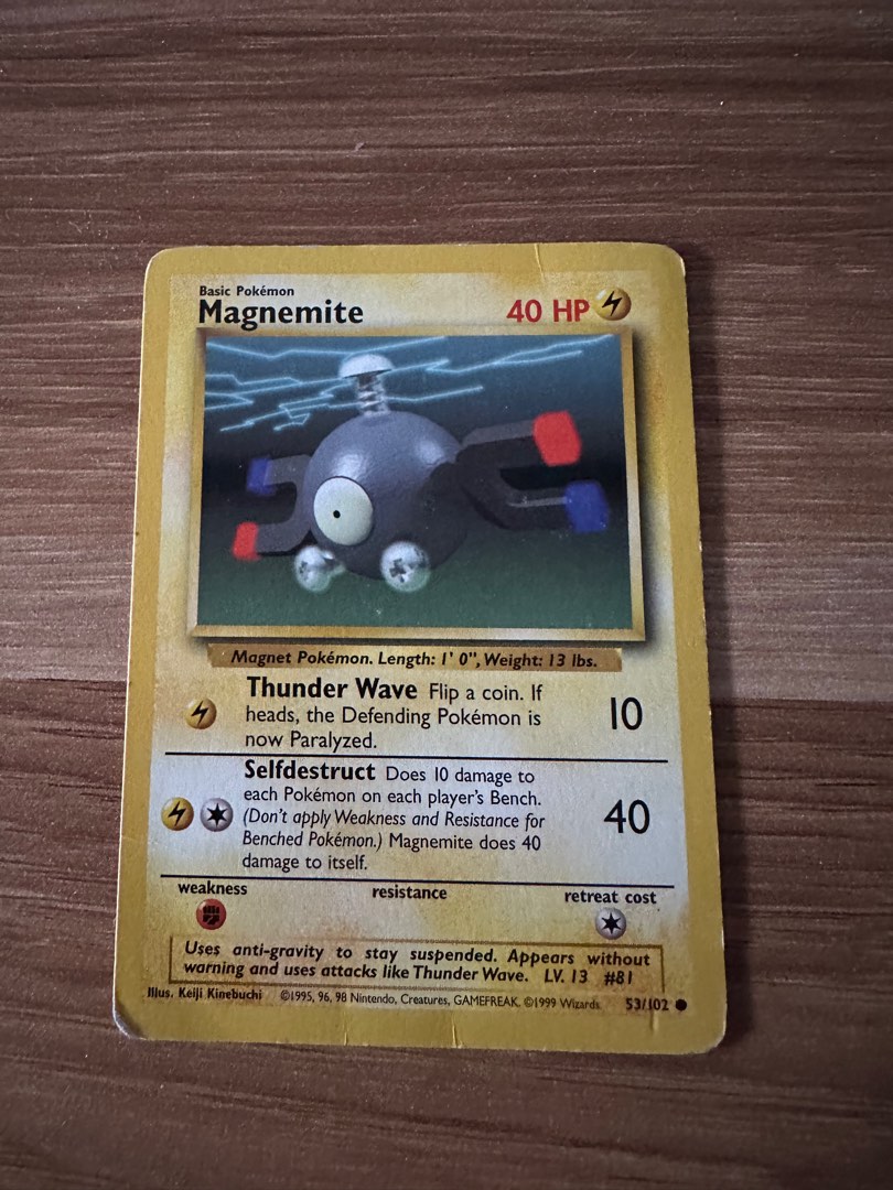 Magnemite (Base Set), Hobbies & Toys, Memorabilia & Collectibles ...