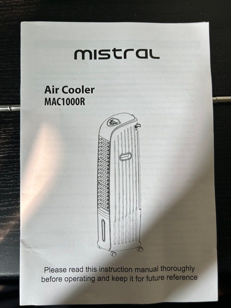 Mistral Air Cooler MAC1000R, TV & Home Appliances, Air Conditioners ...