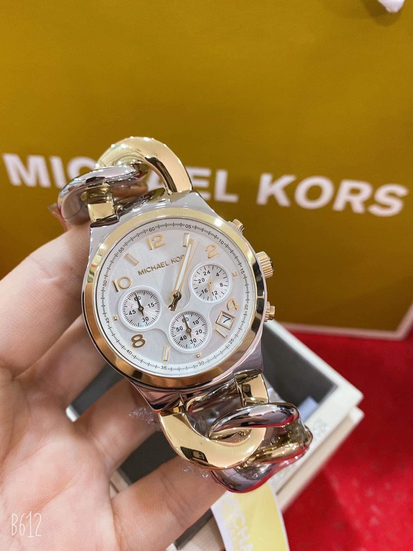 MK TWISTED TWO TONE DIAL AUTHENTIC WATCH, Women's Fashion, Watches ...
