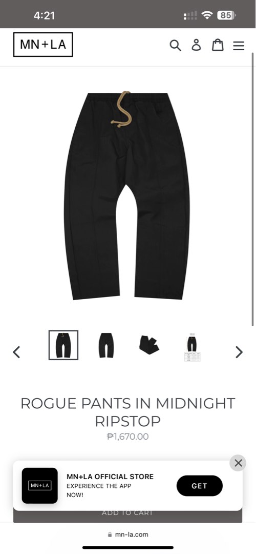 MNLA ROGUE PANTS IN MIDNIGHT RIPSTOP, Men's Fashion, Bottoms, Trousers on Carousell