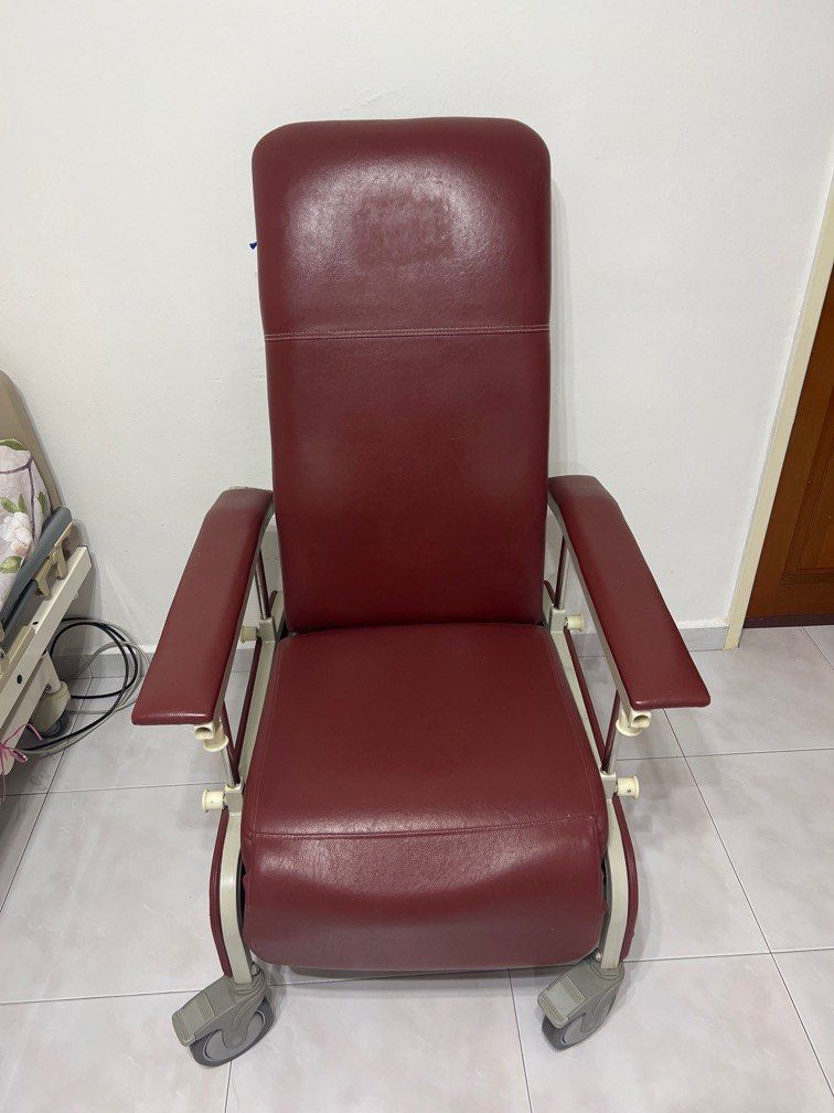 Mobile Recliner Geriatric Chair with tray, Furniture & Home Living ...