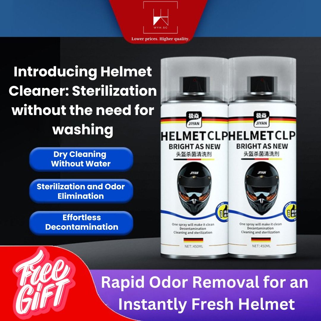 Motorcycle Helmet Cleaner Foam Deodorizing Spray Quick Cleansing Odor ...