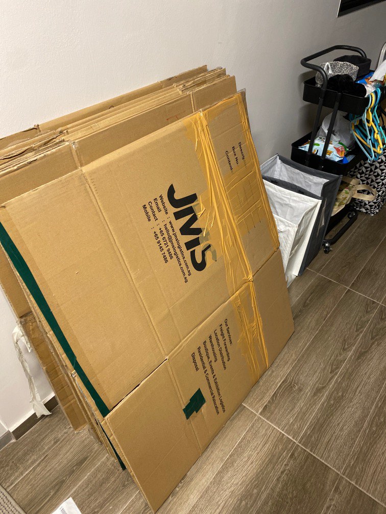 Moving Box / Cardboard Box (Used Once), Furniture & Home Living, Home ...