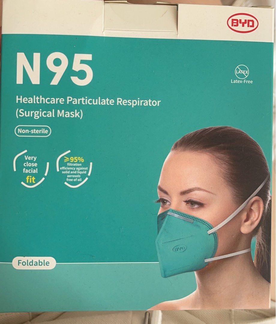 N95 Healthcare Particulate Respiratory Mask, Health & Nutrition, Face ...