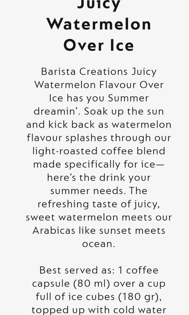 Nespresso Vertuo Capsule Watermelon Over Ice, TV & Home Appliances ...