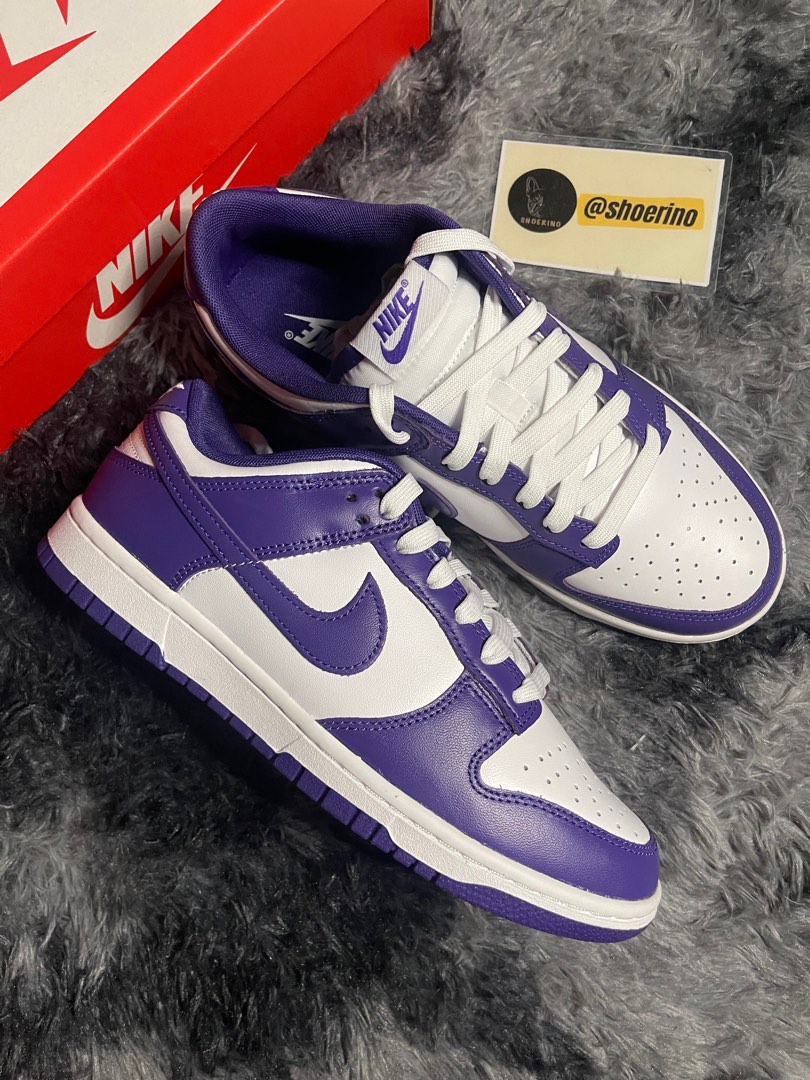 Nike Dunk Low Court Purple, Men's Fashion, Footwear, Sneakers on Carousell
