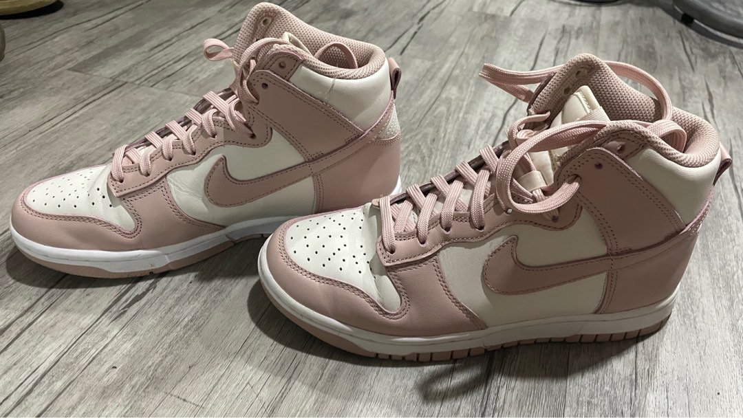 Nike Pink Dunks High Cut, Women's Fashion, Footwear, Sneakers on Carousell