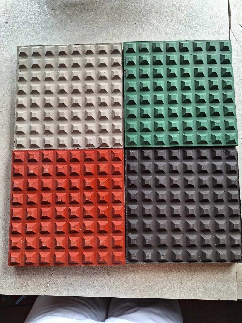 NON-SKID WAFFLE TILES 8X8 INCHES, Furniture & Home Living, Home Decor ...