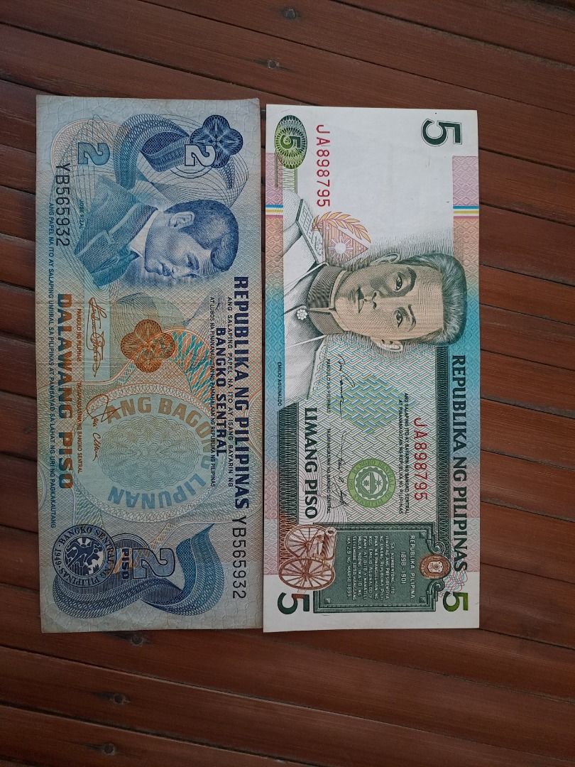 Old currency notes: (Marcos bills, Ramos bills, and Disodado Macapagal ...