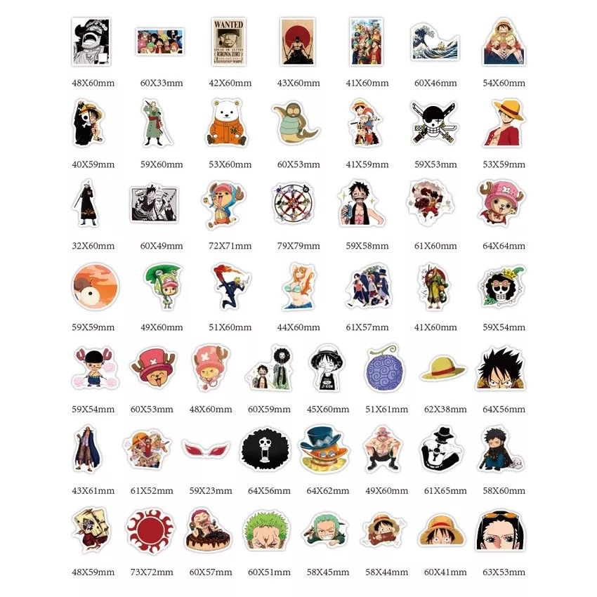 ONE PIECE STICKER 1 SET MUGIWARA, Hobbies & Toys, Memorabilia ...