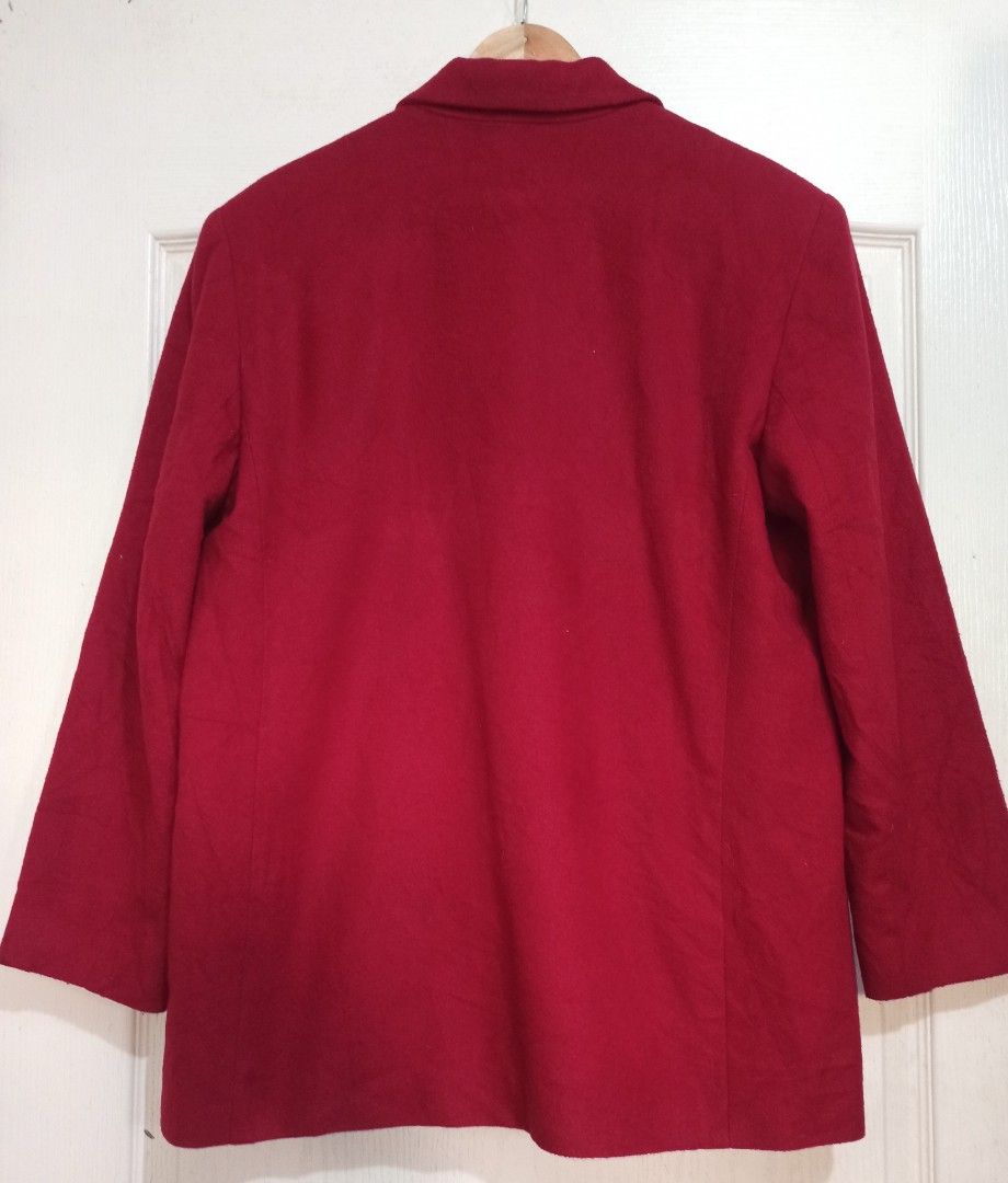 PLUS SIZE RED SUIT BLAZER COAT - PRELOVED, Women's Fashion, Coats ...