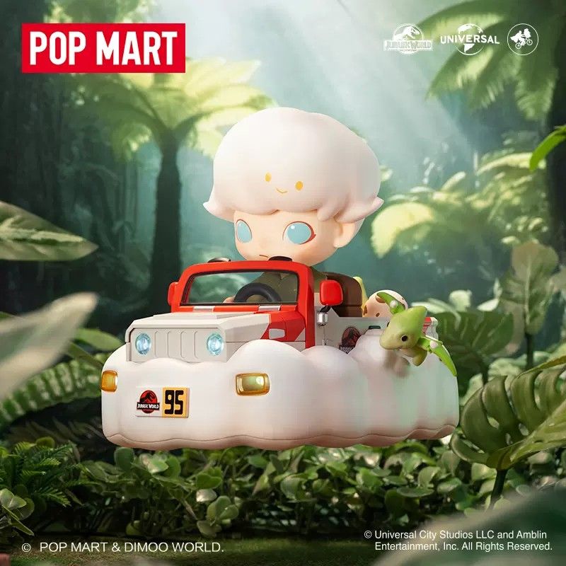 [PO] Popmart Dimoo's World Dimoo Jurassic Park Floating Levitation Car ...