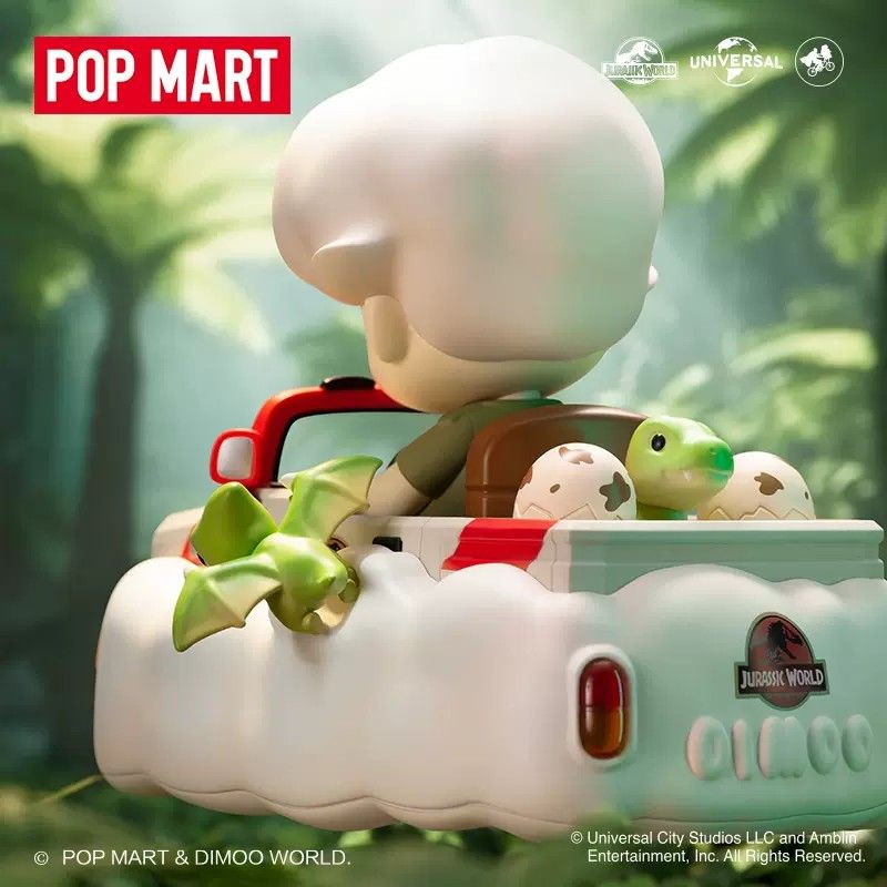 [PO] Popmart Dimoo's World Dimoo Jurassic Park Floating Levitation Car ...