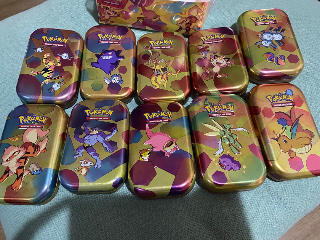 Pokemon 151 EMPTY mini tins set of 10, Hobbies & Toys, Toys & Games on ...