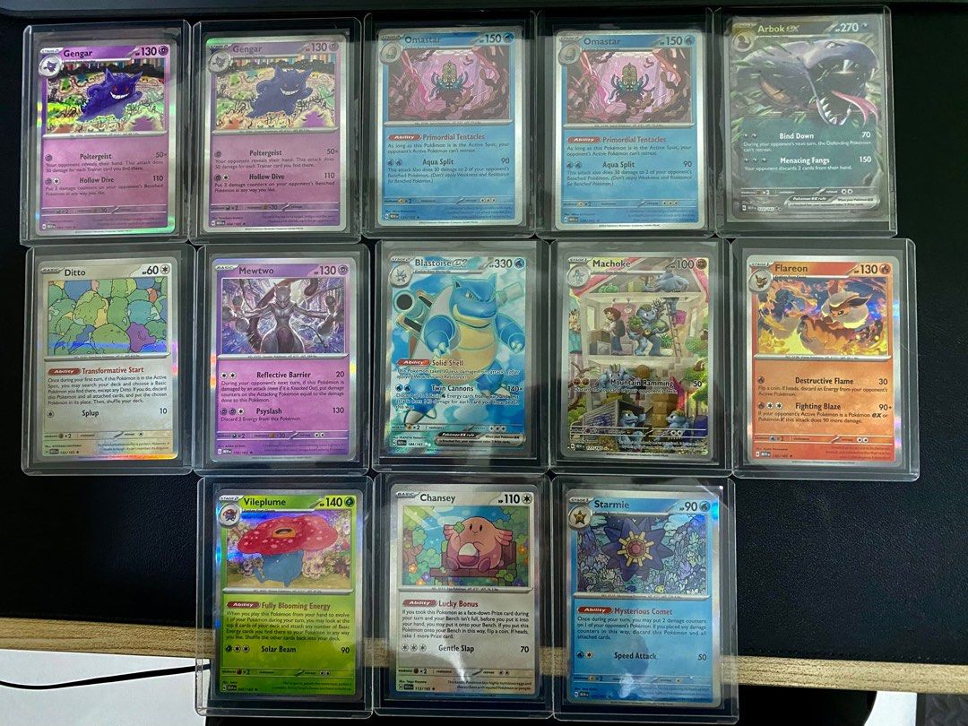 Pokemon 151 holos (english) - gengar, vileplume, flareon, blastoise ...