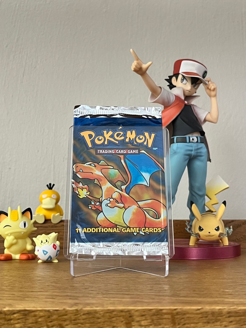 Pokemon Base Set Charizard Art Booster Pack Foil Wrapper, Hobbies ...